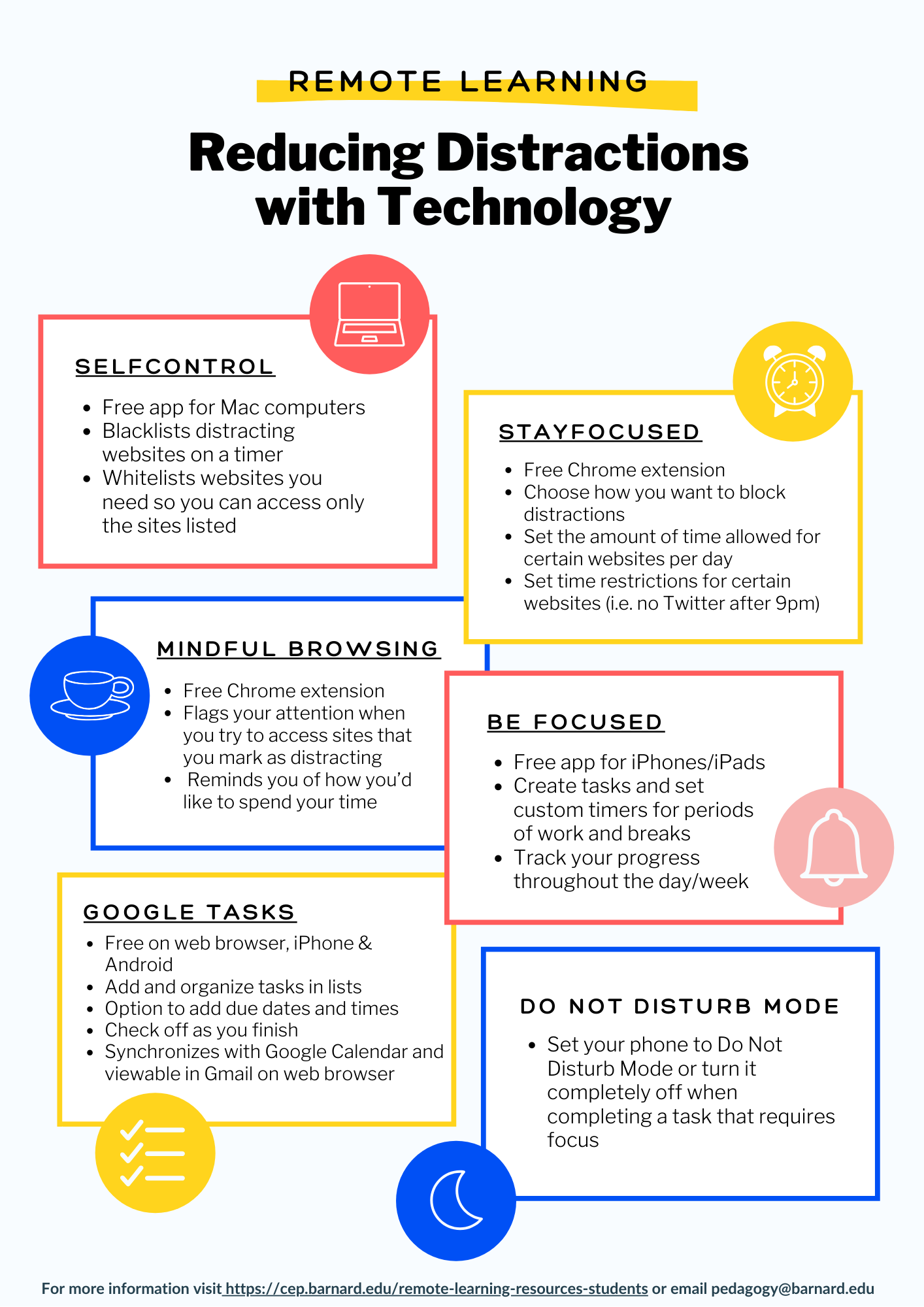 5 Tips For Reducing Distractions With Technology Barnard Center For